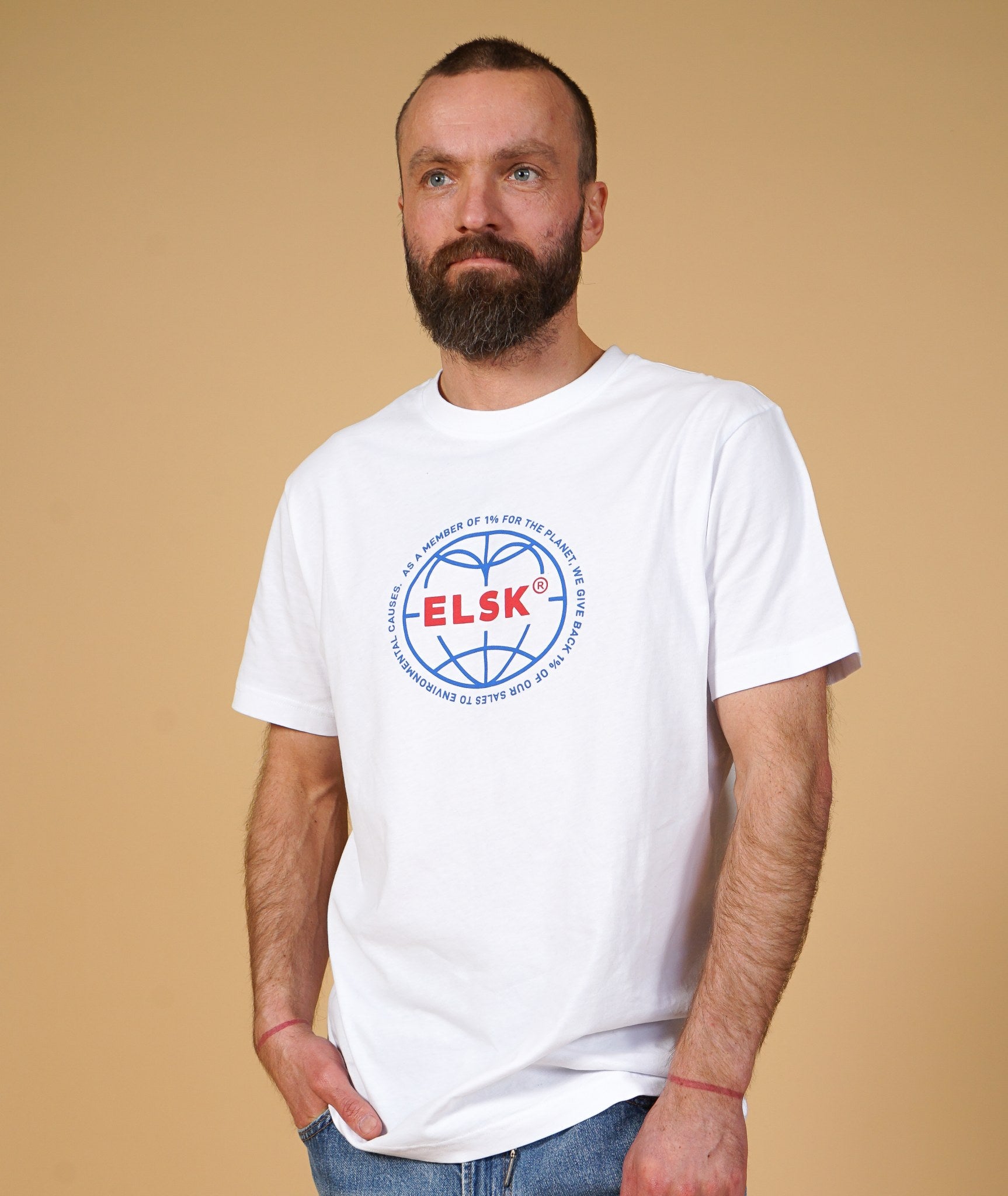 ELSK STATEMENT GLOBE MEN'S BRUSHED T-SHIRT | designet med mening - – ELSK®
