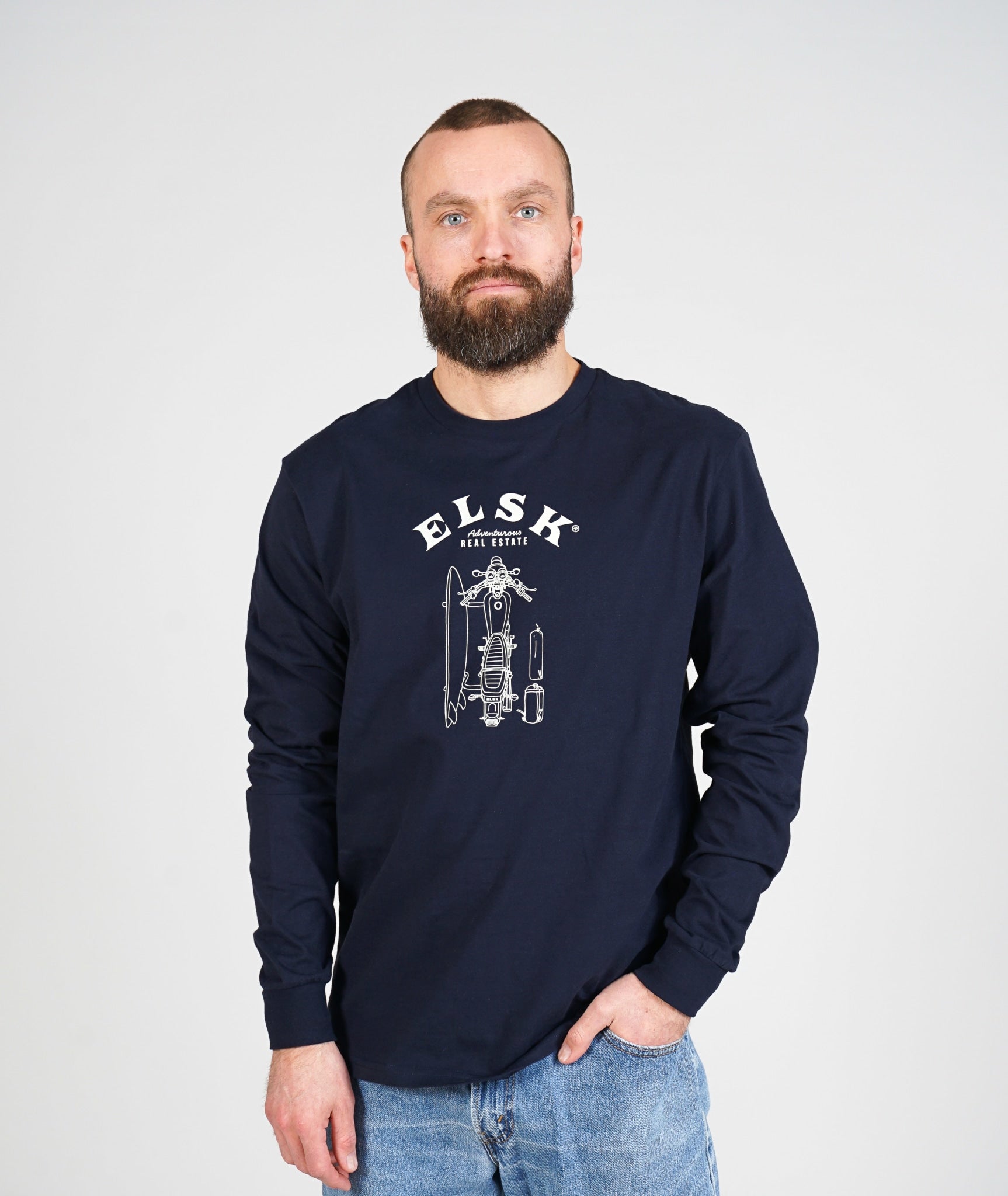 ELSK SINGLE ESTATE MEN'S BRUSHED LS T-SHIRT | designet med mening - – ELSK®