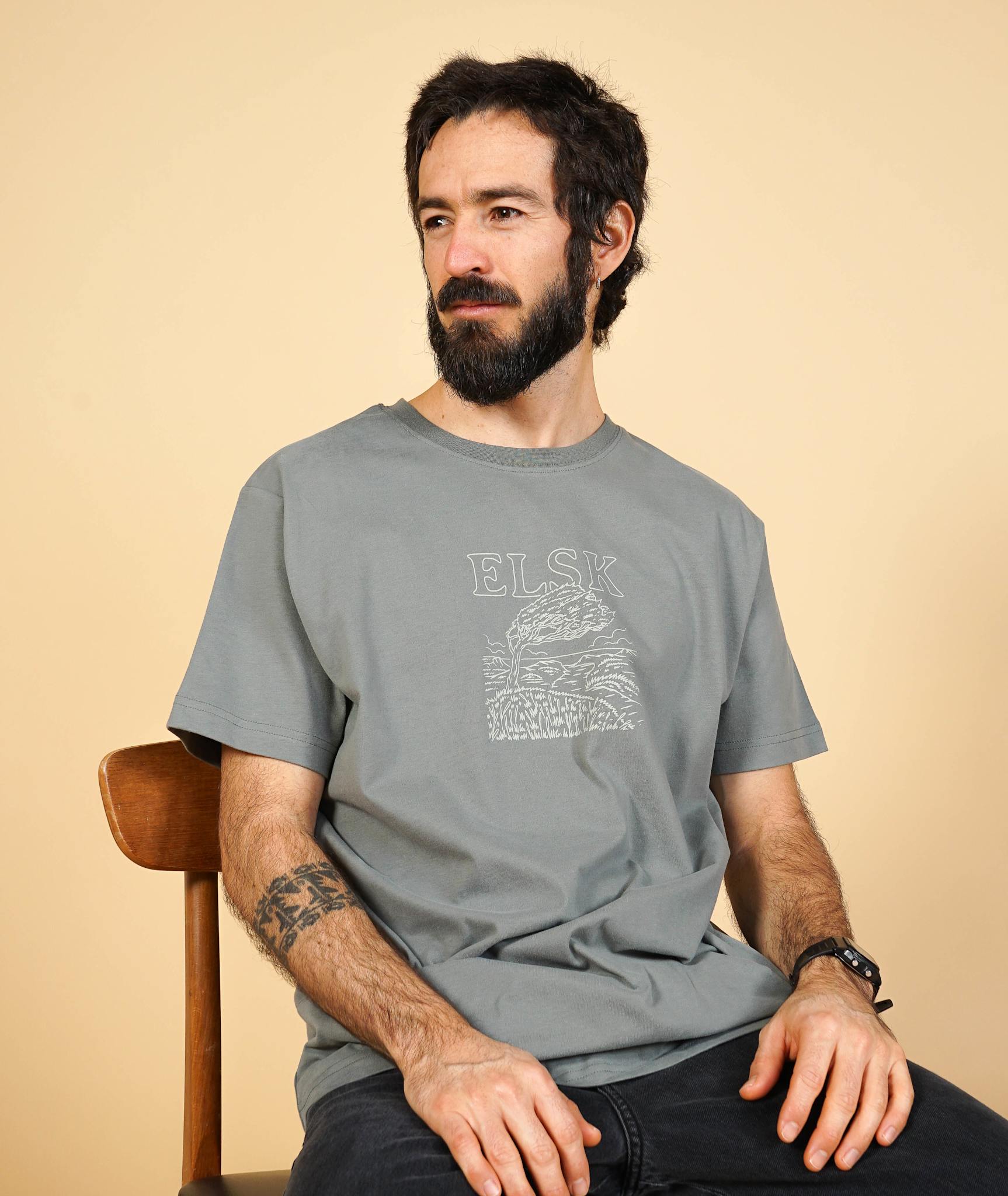 ELSK WIND MEN'S BRUSHED T-SHIRT | designet med mening - produceret – ELSK®