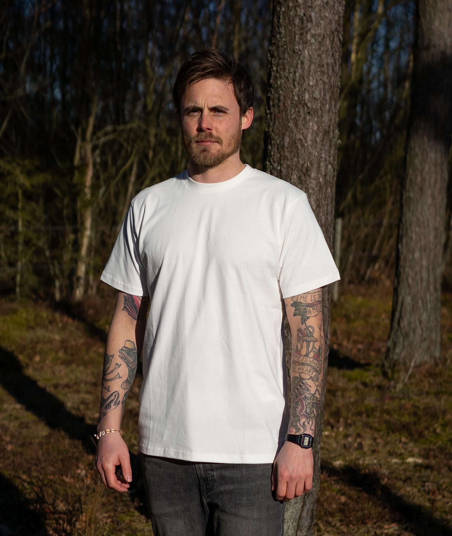 ELSK 1600 | ELSK® ESSENTIAL BRUSHED T-SHIRT | WHITE CREAM | designet